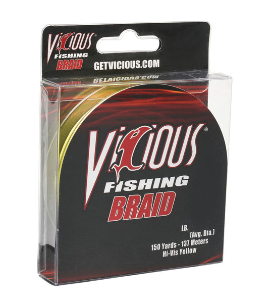Vicious Standard Yellow Braid - 5 Lb Test | Bass Capital Tackle